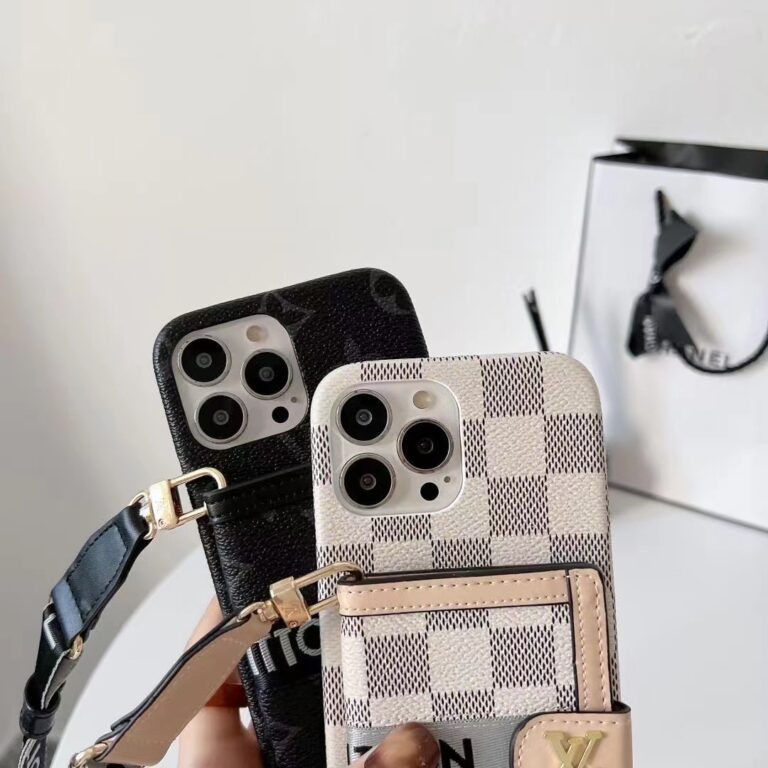 Louis Vuitton iPhone 16 Plus Leather Case With Strap