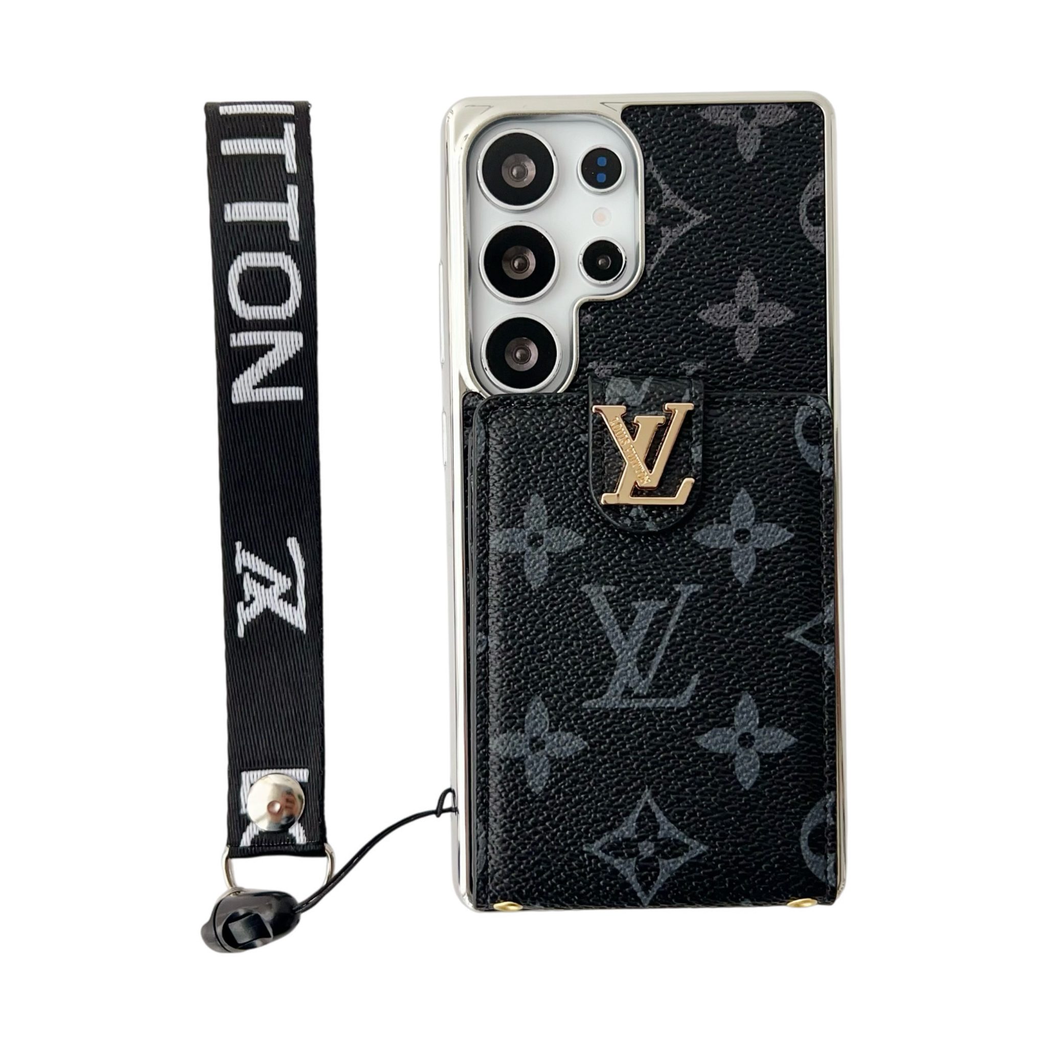 Louis-Vuitton Samsung Galaxy S25 Ultra BLack LV Leather Case with ...