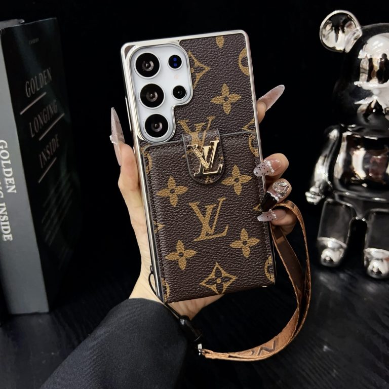 Louis-Vuitton Samsung Galaxy S25 Ultra Brown LV Leather Case with ...
