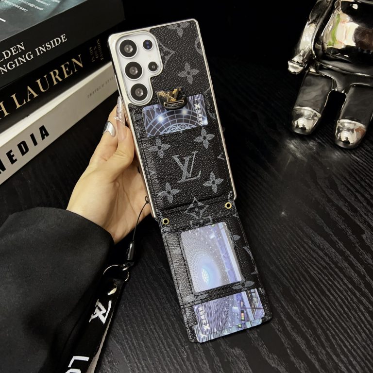 Louis-Vuitton Samsung Galaxy S25 Ultra BLack LV Leather Case with ...